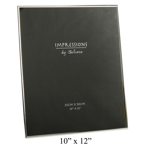Silverplated 10x25cm Silver Modern Thin Edge Photo Picture Frame 10"x12 ...