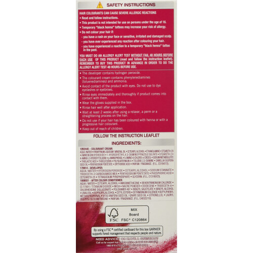 Garnier Color Sensation 6.60 Intense Ruby Red Permanent Hair Dye on OnBuy