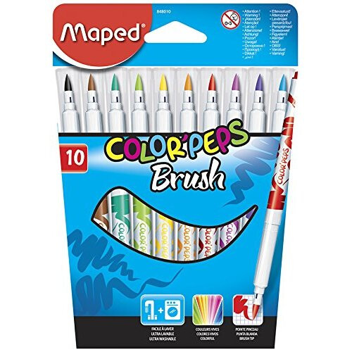 Maped Color'Peps Brush Colouring Pens (Pack of 10) on OnBuy