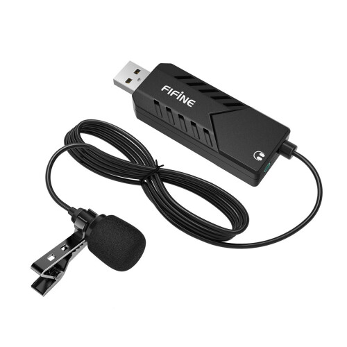 FIFINE USB Microphone, Clip-on Computer Microphone Plug and Play USB ...