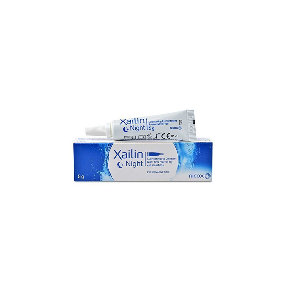 Xailin Night Lubricating Eye Ointment 5g - Preservative-Free, Night ...