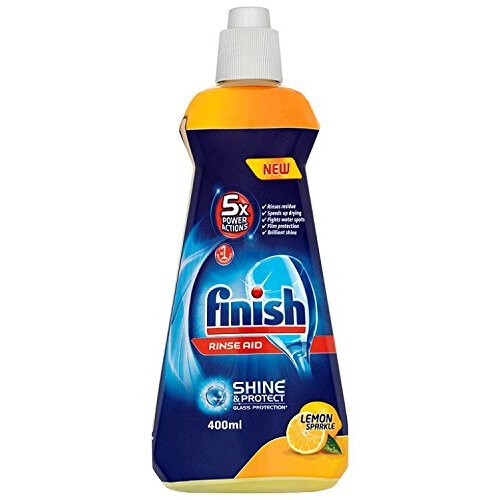 Finish Rinse Aid Shinier and drier dishes, Lemon Sparkle 400 ml on OnBuy