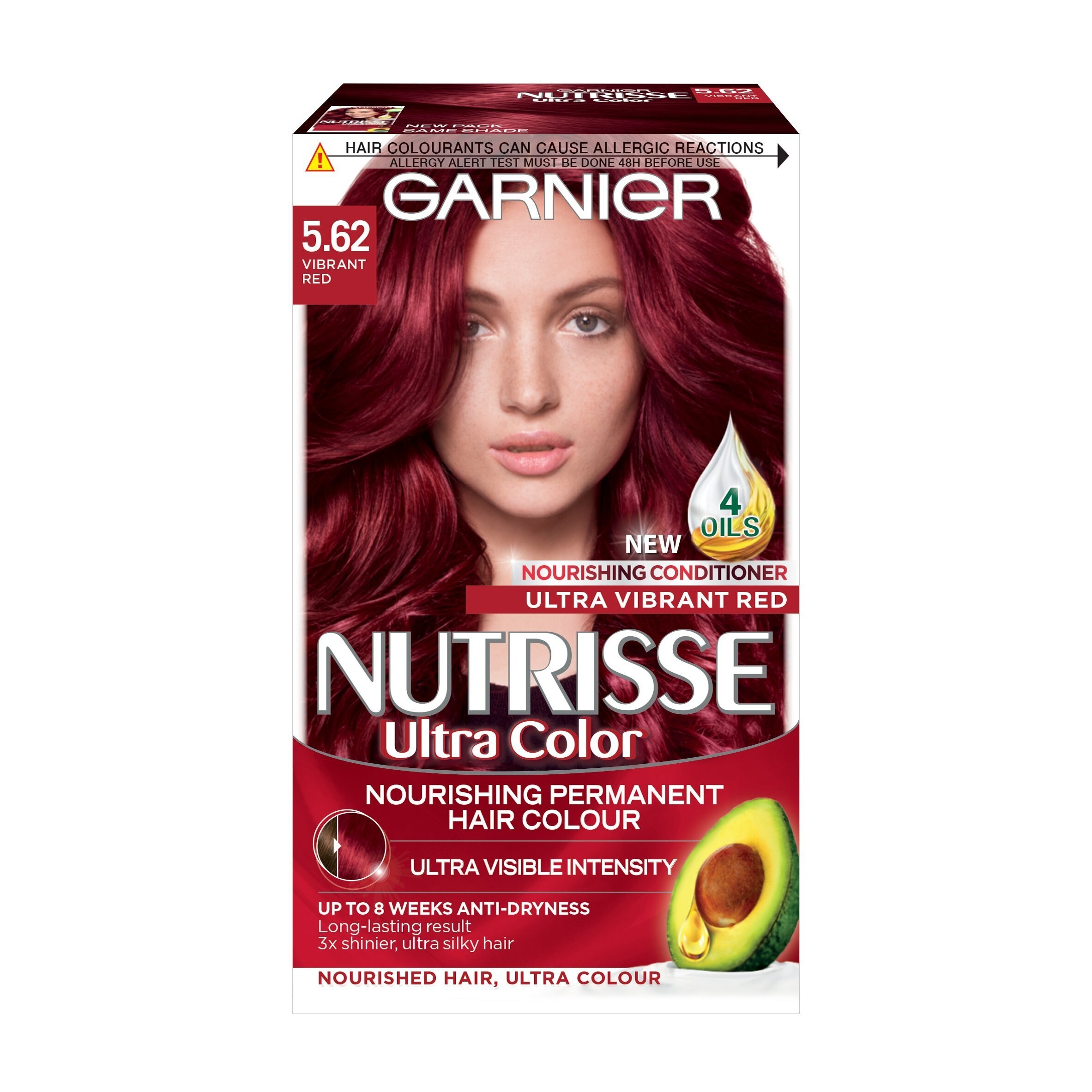 Garnier Nutrisse Ultra Color 5.62 Vibrant Red Permanent Hair Dye on OnBuy