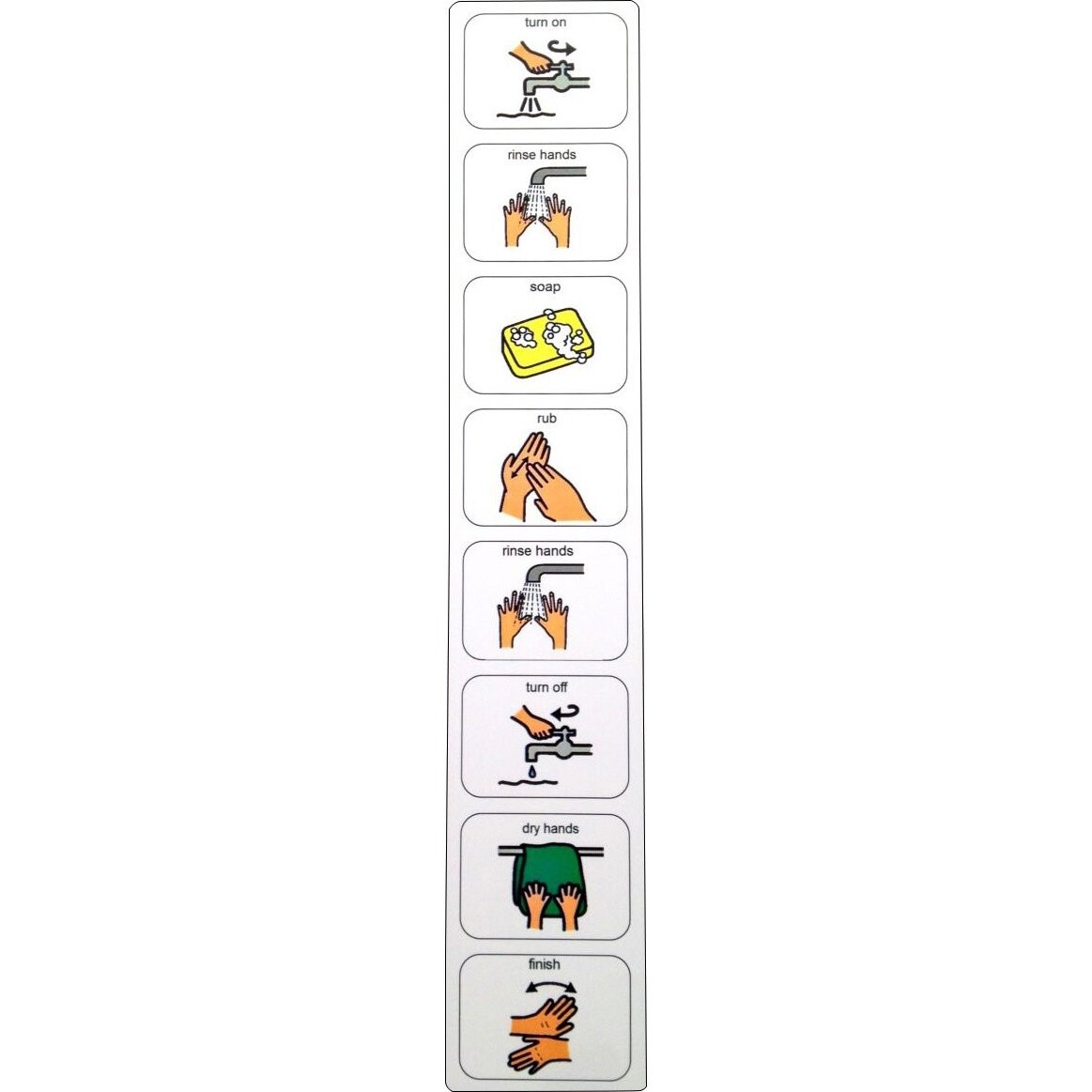 Visual Washing Hands Schedule AAC (Picture Communication Symbols) on OnBuy