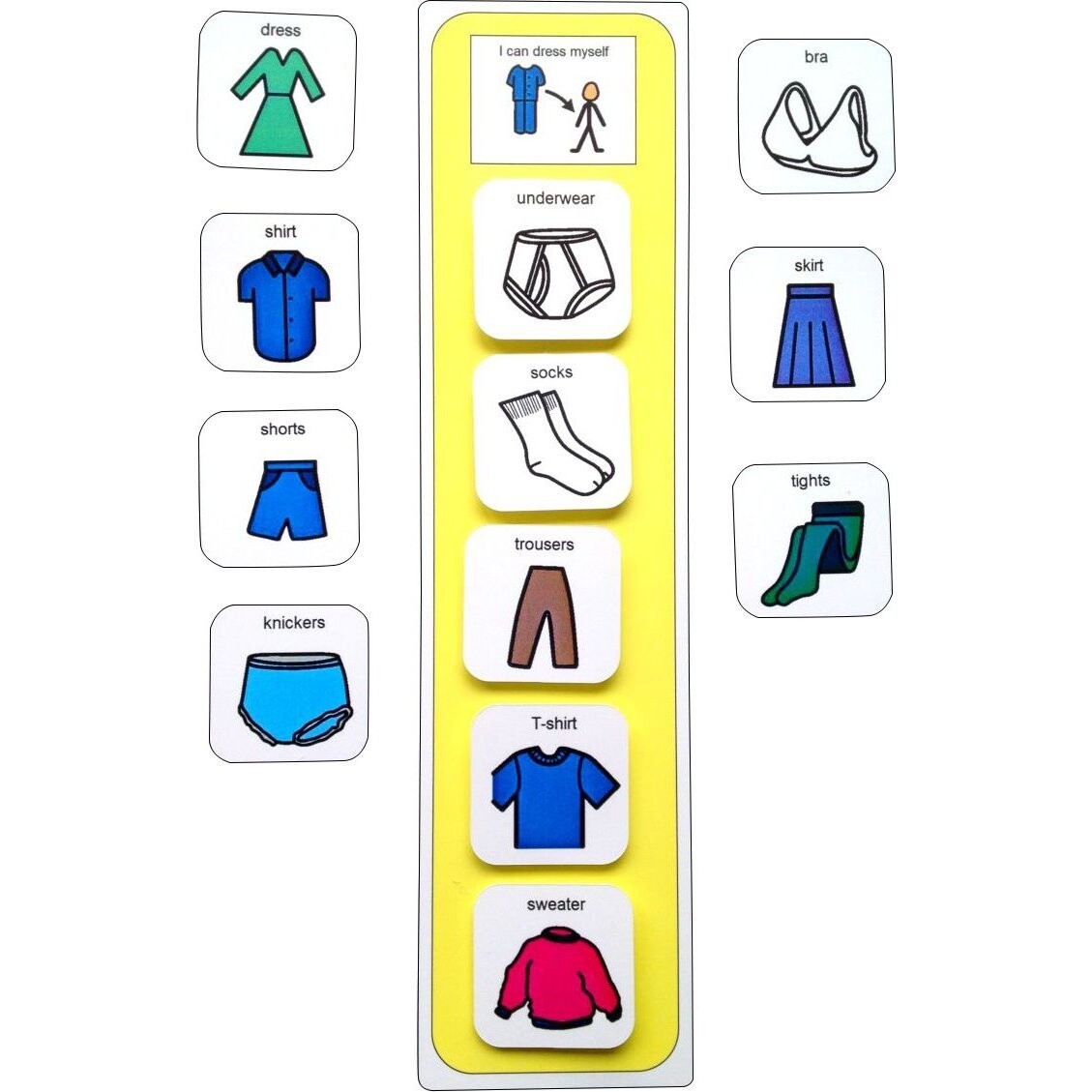 Visual Getting Dressed Schedule AAC (Picture Communication Symbols) on ...