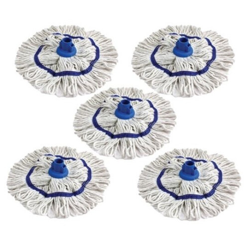 Colour Coded Mop Head Hygienic Cleaning Looped Pure Yarn Cotton Mop ...