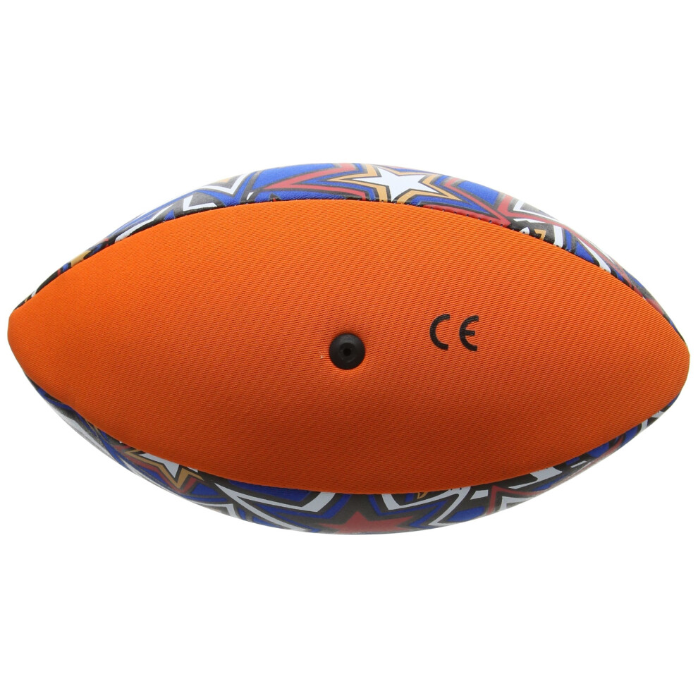 Zoggs Kid s Safe Neoprene Aqua Ball for All Ages Orange Blue with Star Print Pool Game
