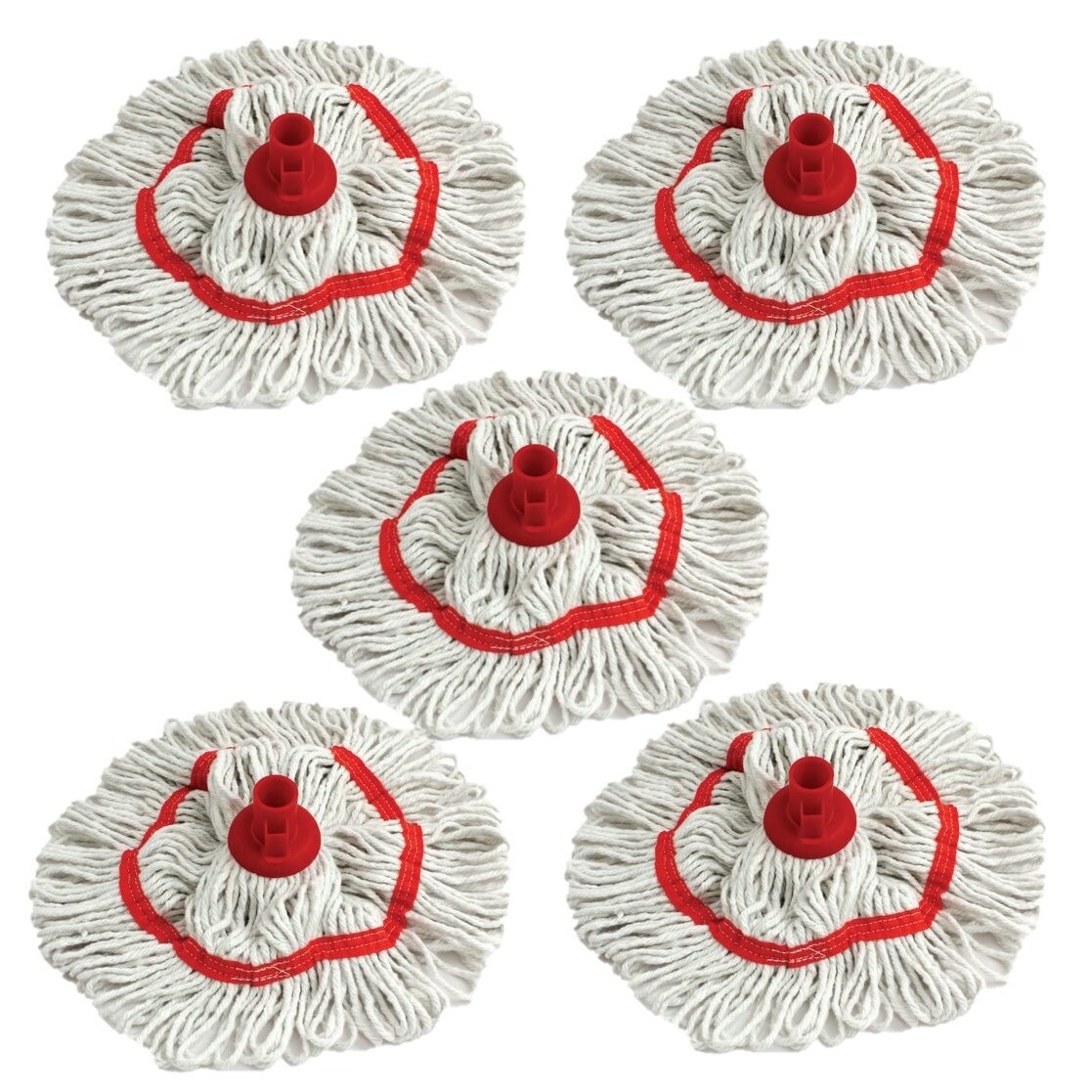 Colour Coded Mop Head Hygienic Cleaning Looped Pure Yarn Cotton Mop ...