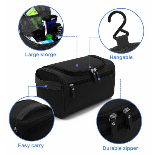 Wash Bag Mens,AOBETAK Large Hanging Waterproof Toiletry Bag with Mesh ...