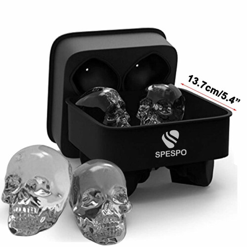 Big Size 3D Skull Ice Cube Moulds ,Spespo Silicone Ice Cube Tray Maker ...