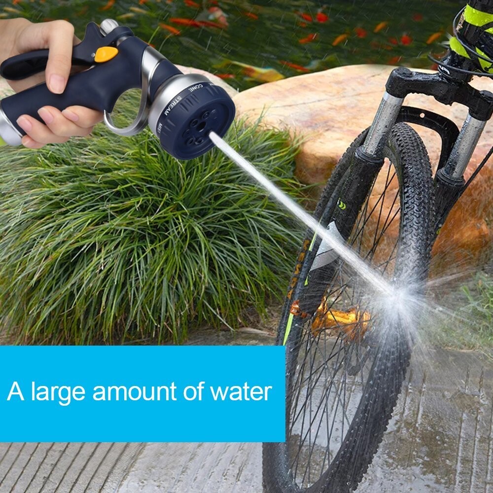 VOXON Metal Garden Hose Spray Gun, 9 Adjustable Patterns, Heavy Duty ...