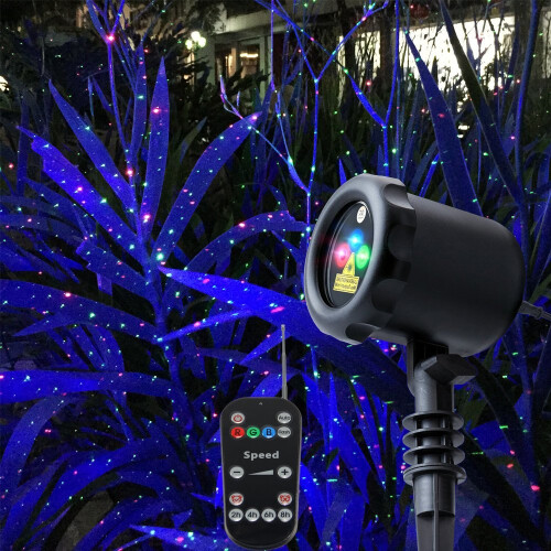 Poeland Garden Lights Outdoor Star Projector Static Firefly with Led on ...