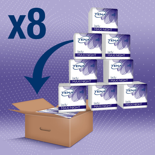 TENA Lady Maxi Night Towels, for Night time Bladder Weakness, Monthly ...