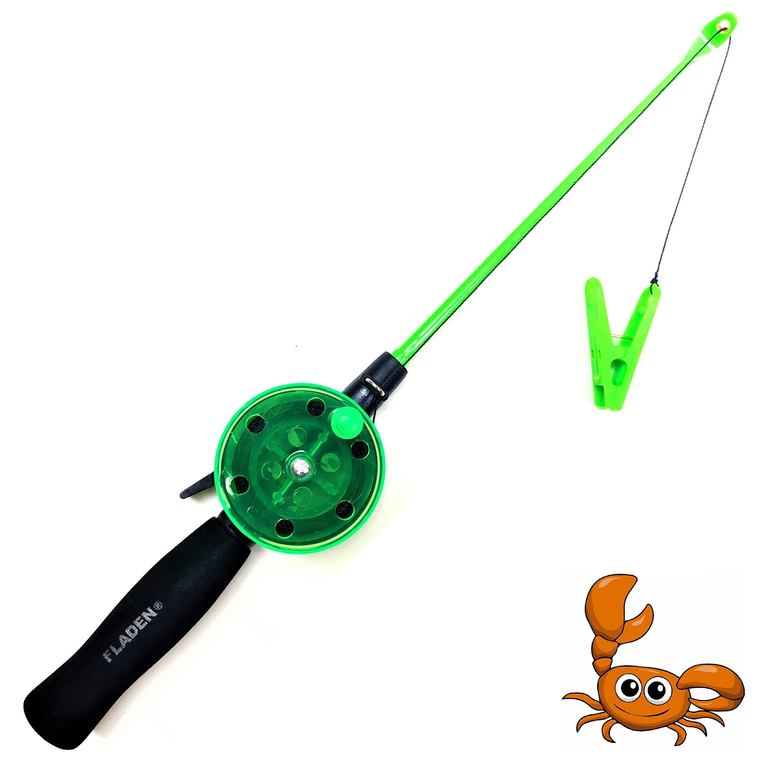 FLADEN Fishing - Crab Crayfish Bait Peg Rod Reel and Line Set (GREEN ...