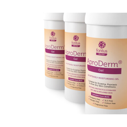 AproDerm Emollient Gel (500g pump) - suitable for dry skin, dermatitis ...