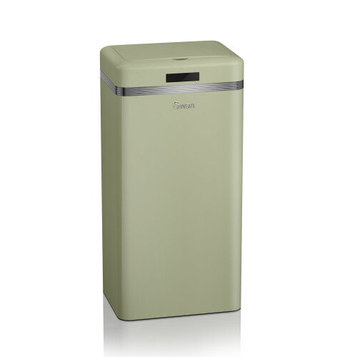 Swan Retro Square Green Sensor Bin - 45 Litre on OnBuy