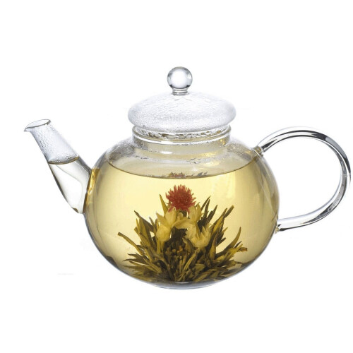 Lifeyz 250ml Teapot (8.6oz) One Cup of Tea Clear Small Glass Teapot ...