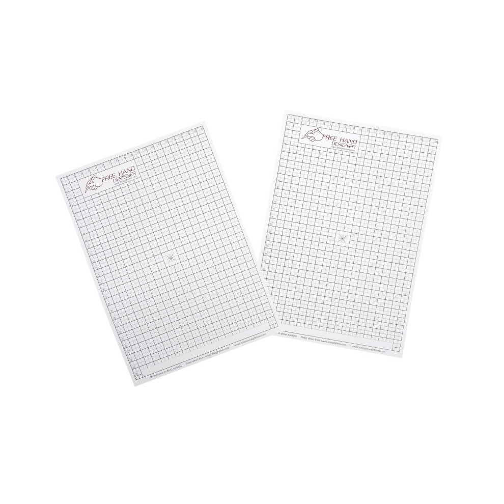2 x A4 Grid Type 'Freehand Designer' Sheets. Draw Perfect Straight ...