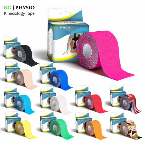 KG Physio Kinesiology Tape Pink - Uncut Muscle Support Tape - 5cm x 5m roll Images are exact ...