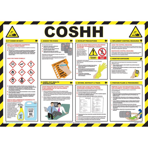 Safety First Aid Laminated COSHH Poster on OnBuy