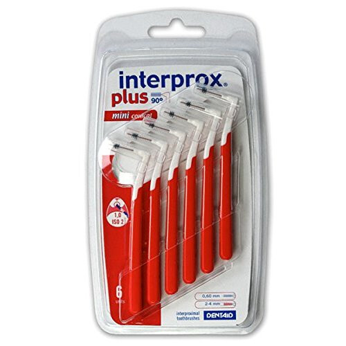 Interprox Interdental Brushes Plus Mini Conical Red 6 pieces, pack of 3 ...