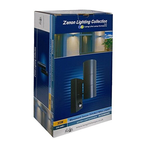 Zenon Lighting Collection by Long Life Lamp Company Black PIR Stainless ...