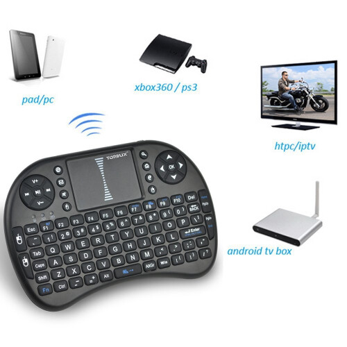 Mini Wireless Keyboard, Tonbux 2.4GHz Mini Wireless KODI XBMC Keyboard ...