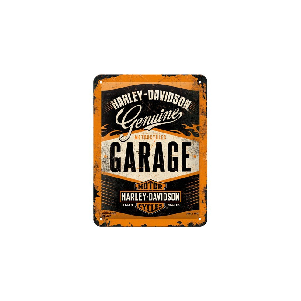 Harley Davidson Garage metal sign (na 2015) on OnBuy