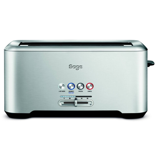 Sage BTA730UK the Bit More 4 Slice Long Slot Toaster - Silver on OnBuy