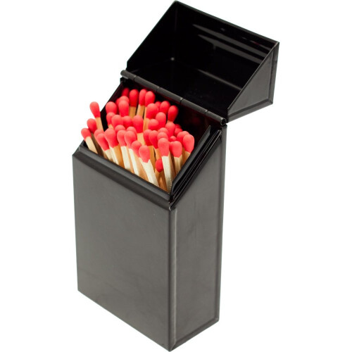 Valiant Match Holder Tidy Storage Box - Black Gloss Steel (FIR241) on OnBuy