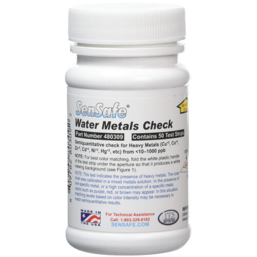 SensafeÂ Water Metals Check Testing Kit for Iron, Copper, Cobalt, Zinc ...