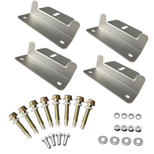 Renogy Solar Panel Module Mounting Z Bracket 4 Units: Complete Set of 4 ...
