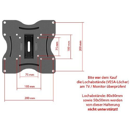RICOO Monitor Mount Tilt Swivel R02 Wall Bracket Universal LED Curved ...
