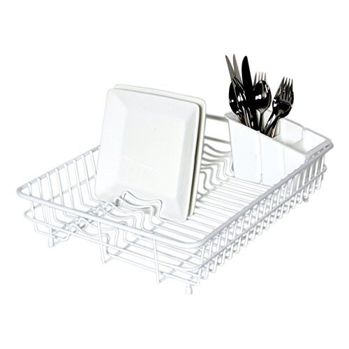 Delfinware Large Dish Drainer, White on OnBuy