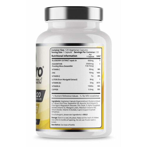 MacuPro Advanced Eye Care - 120 Capsules (4 Months) Zeaxanthin, Lutein ...