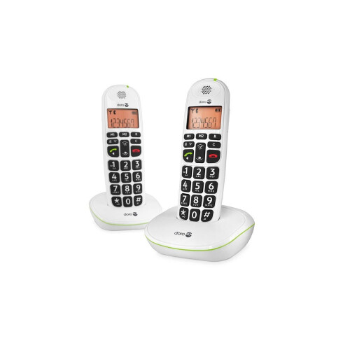 Doro PhoneEasy 100W Twin DECT Cordless Phone - White on OnBuy