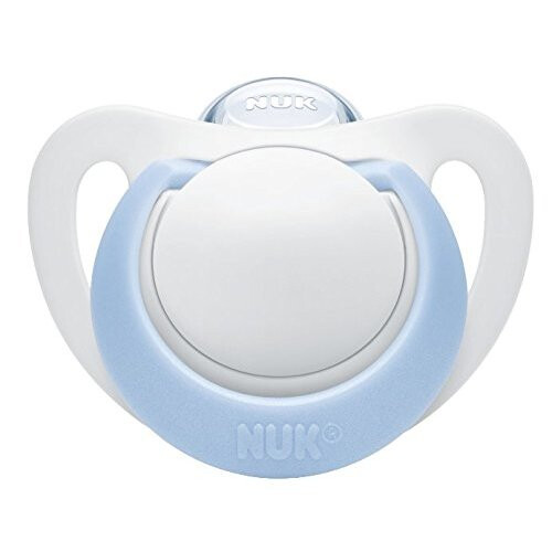 NUK Genius Baby Dummies, 0-6 Months, Silicone, BPA Free, Blue, 2 Count ...