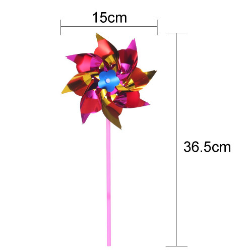 Hestya 50 Pieces Plastic Rainbow Pinwheel, Party Pinwheels DIY Lawn ...