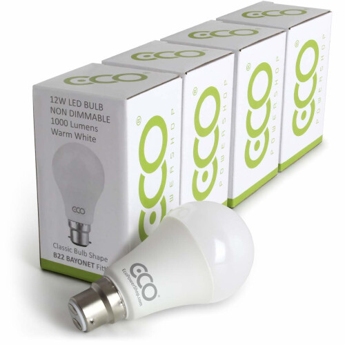 2 PIN B22 Bayonet Cap 12W Energy Saving LED Light Bulb, Bright 80W ...