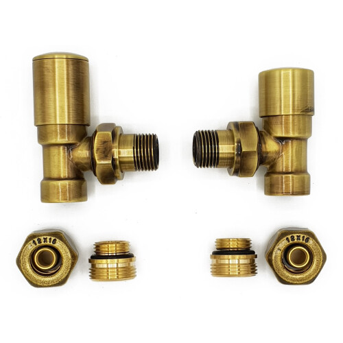 (Angled with PEX Connectors) Elegant Straight/Angled Antique Brass ...