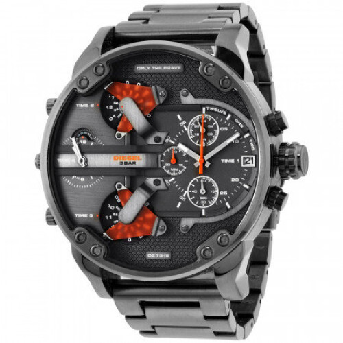 Diesel Big Daddy Gunmetal Ion-plated Bracelet Men's Watch on OnBuy