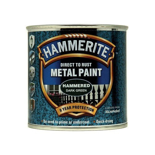 Hammerite HFDG250 Direct to Rust Hammered Finish Metal Paint Dark Green ...