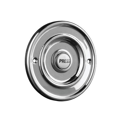 Byron 2207/P1BC Round Wired Bell Push Flush Fit Chrome on OnBuy