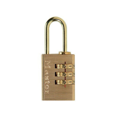 Master Lock 620 Brass Finish 20mm 3 Digit Combination Padlock on OnBuy