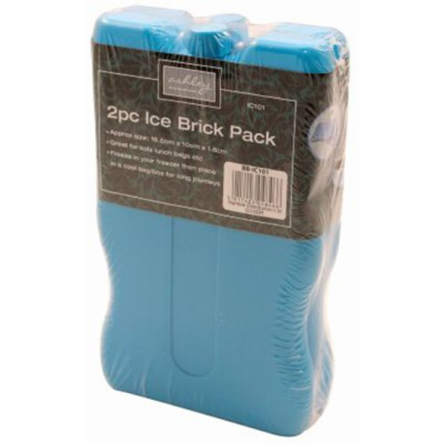 2 x Ice Brick Freezer Freeze Blocks Cool Bags Box Lunches Picnics ...