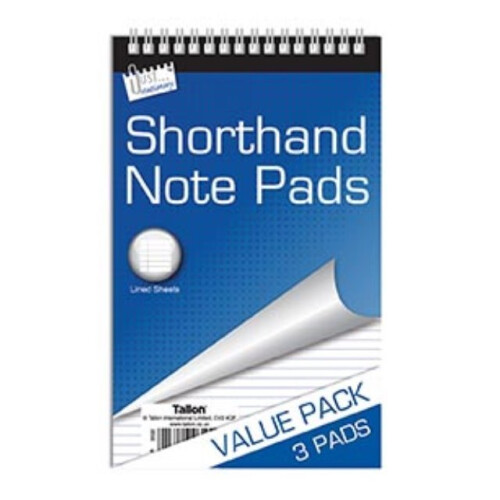 3pk Tallon Shorthand Notepads - 50 pages on OnBuy