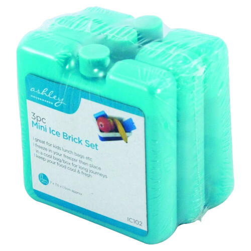 Pack Of 3 Mini Ice Blocks Freeze For Cooler Bags & Picnics Great For ...