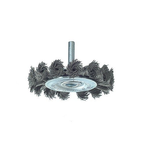 Lessmann 417.198.07 Knotted Wheel Brush with Shank 75 x 8mm 0.50 Steel ...