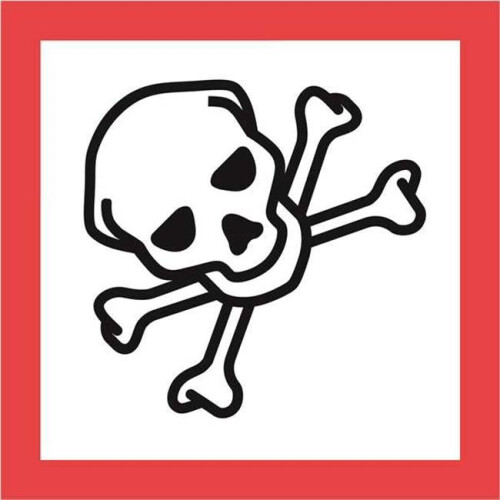 Tape Logic DL4248 2 x 2 in. Pictogram - Skull & Crossbones Labels, Red ...