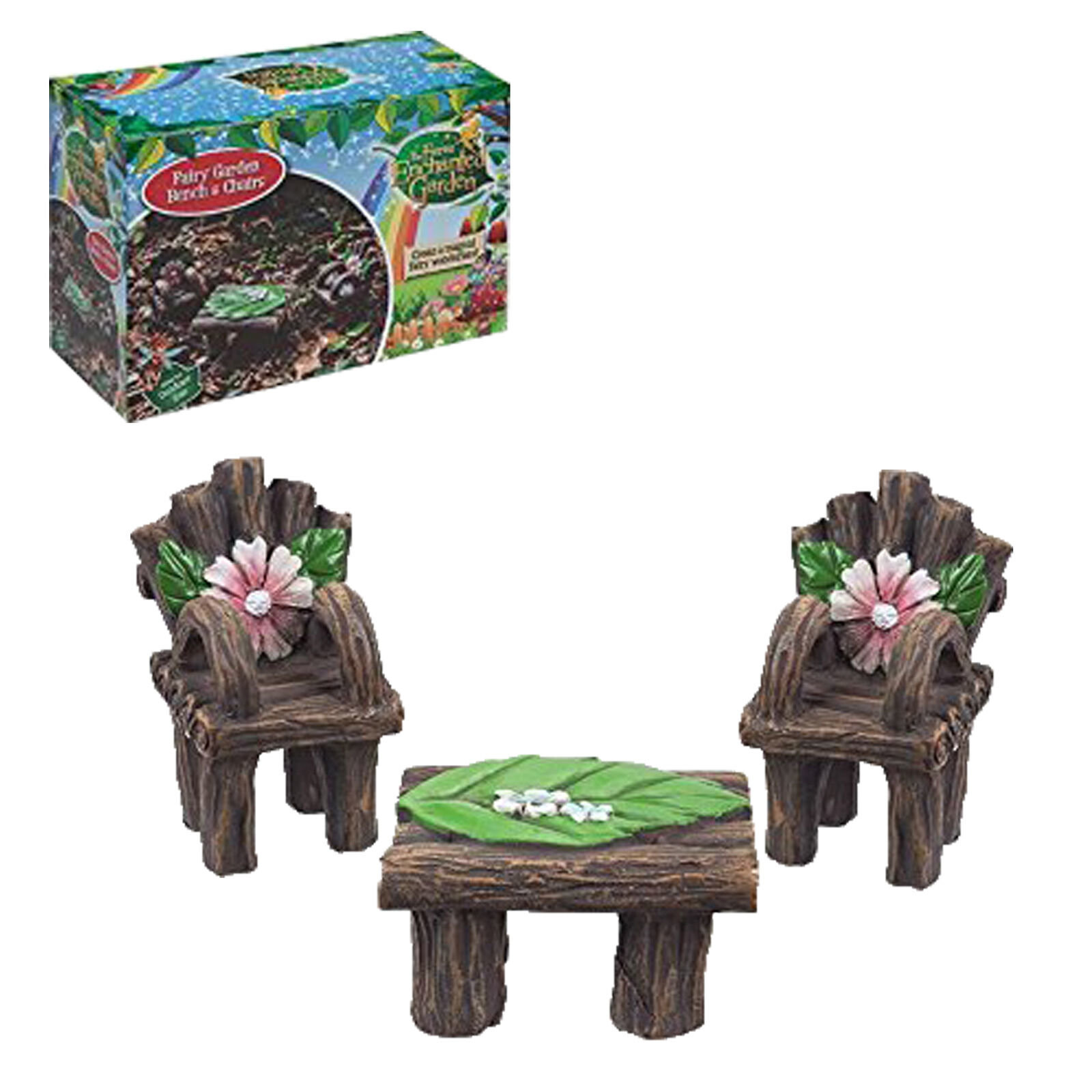 The Fairies Enchanted Garden Range - Fairy Table & Chairs on OnBuy